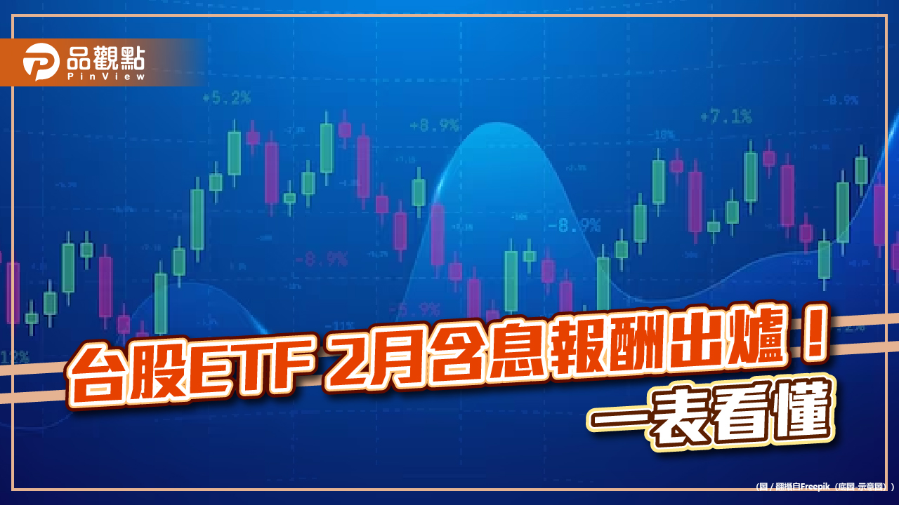 台股2月大漲千點！10檔台股ETF單月含息報酬逾7％ 一表掌握